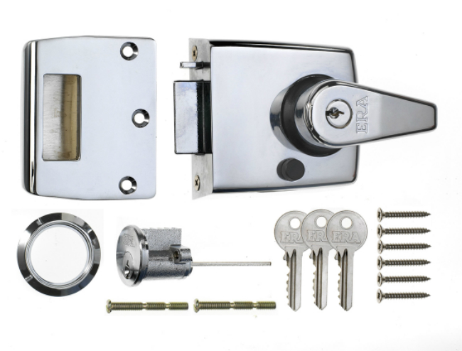 ERA Double Locking Nightlatch 40 and 60mm backset Atlantic Timber